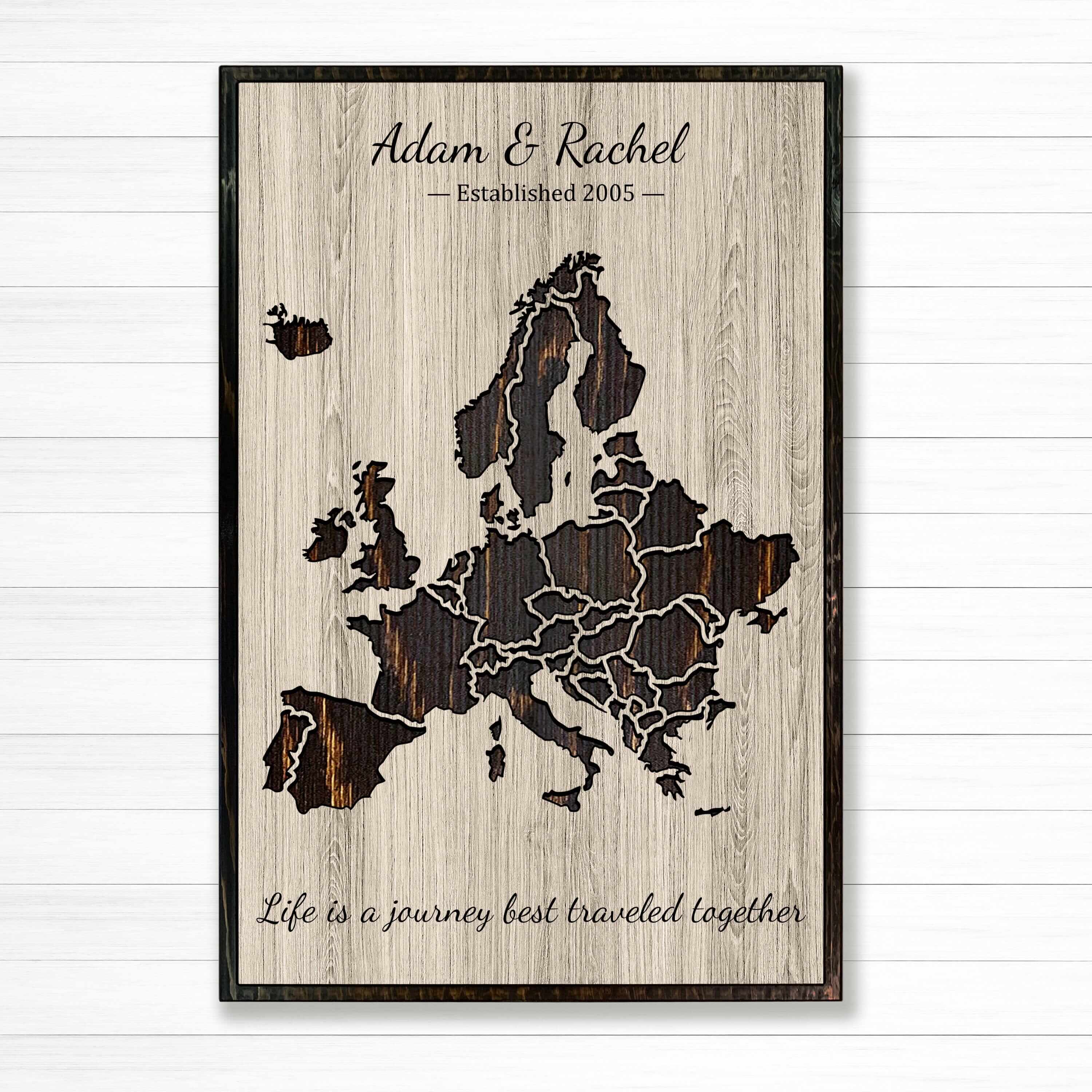 State & Country Map Wall Art - Carved into Wood - Howdy Owl