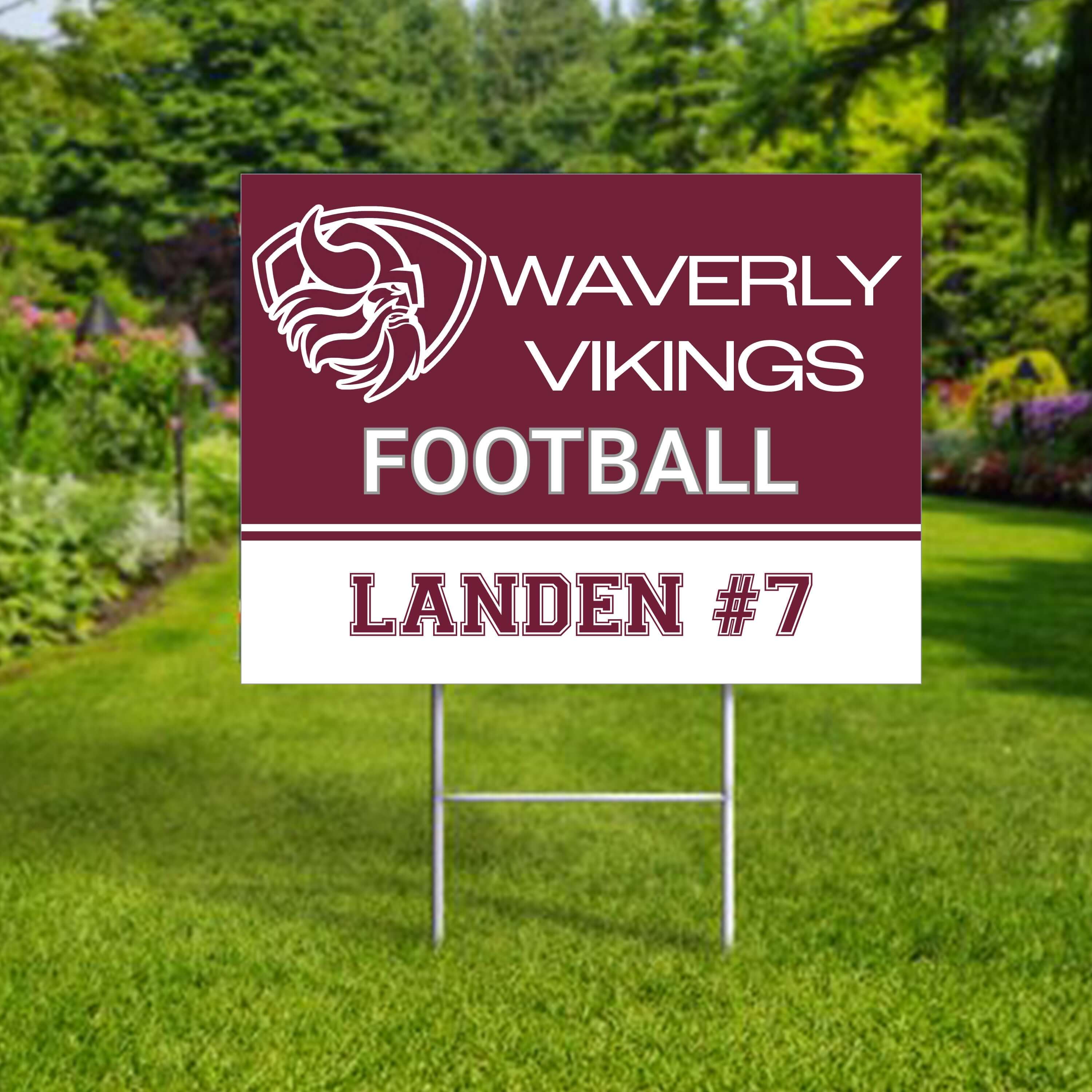 Custom Yard Signs - Waverly Vikings