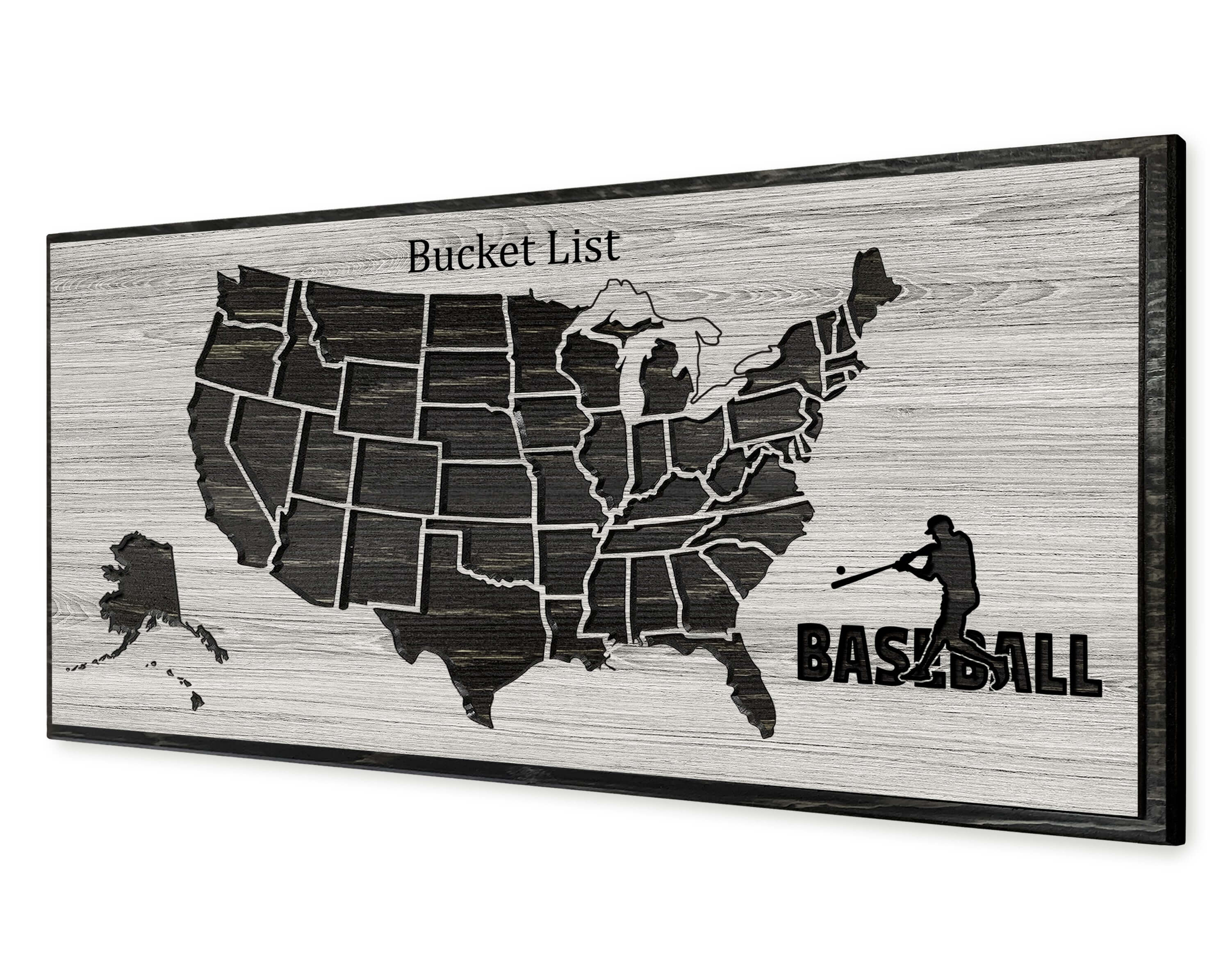 US Baseball Pin Map